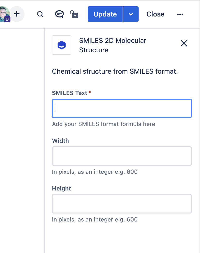 SMILES 2D Molecular Structure macro